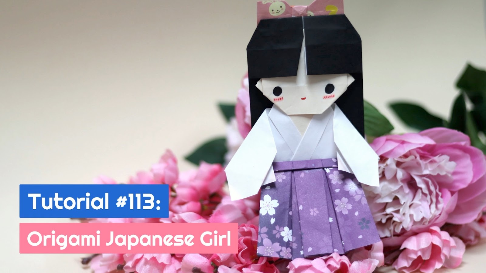 Tutorial #113: Origami Japanese Girl | The Idea King
