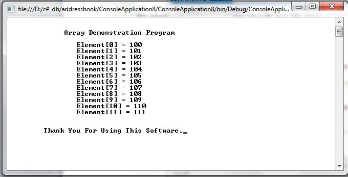 Free Programming Source Codes And Computer Programming Tutorials Array Demonstration In C
