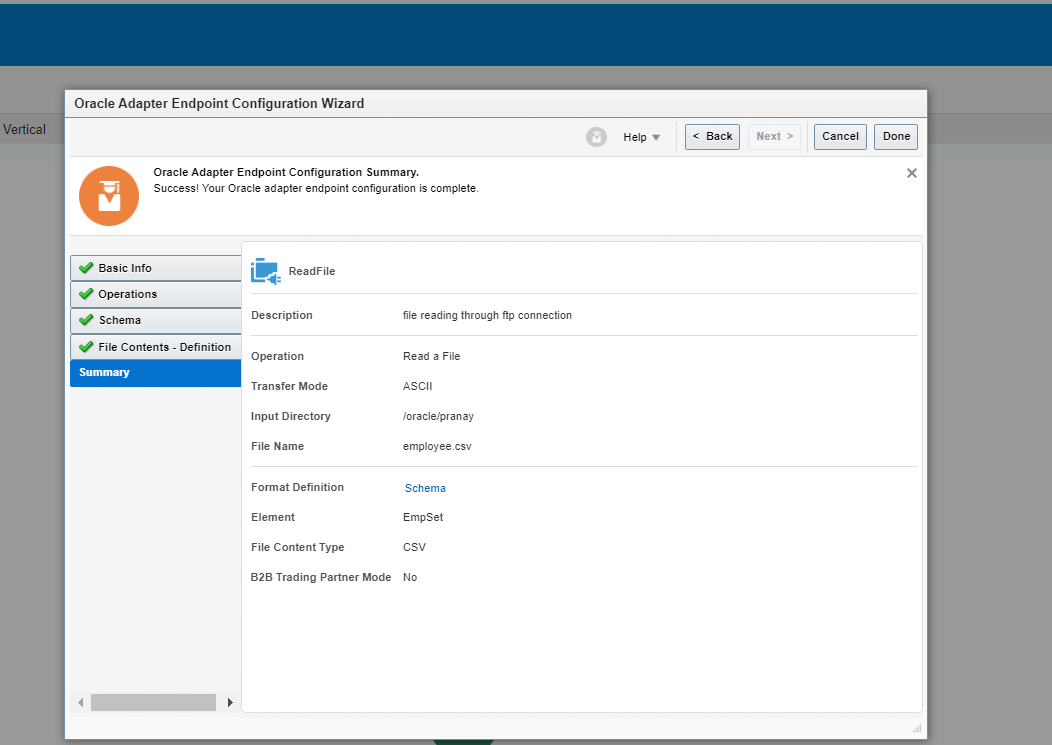 Creating a REST API with JSON payload in OIC to read CSV based files