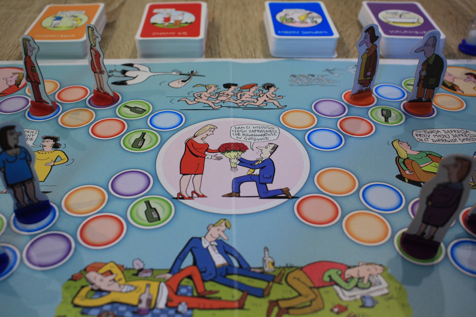 Gierki Małżeńskie - recenzja gry imprezowej z ilustracjami Andrzeja Mleczki