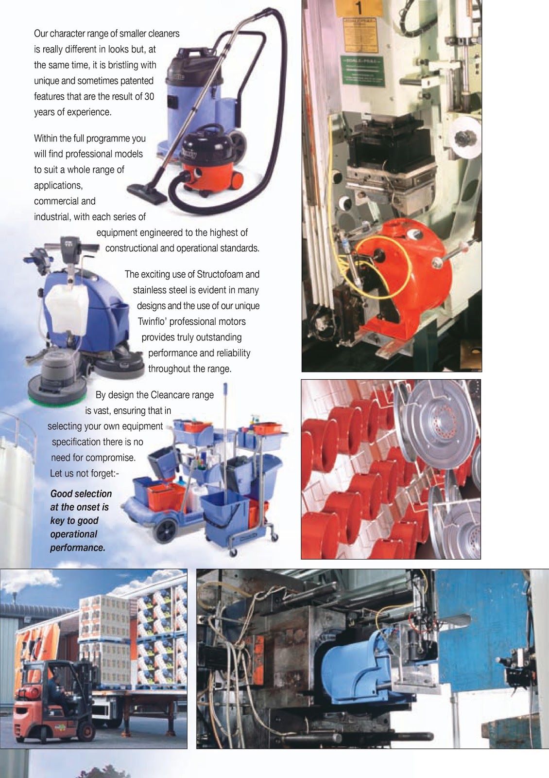 Numatic Cleancare 2007 Product Range