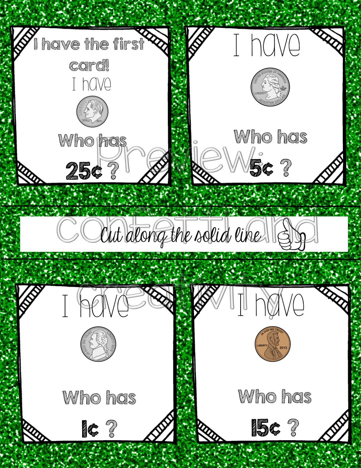 Spoonful of Confetti and Creativity: Teaching Money!