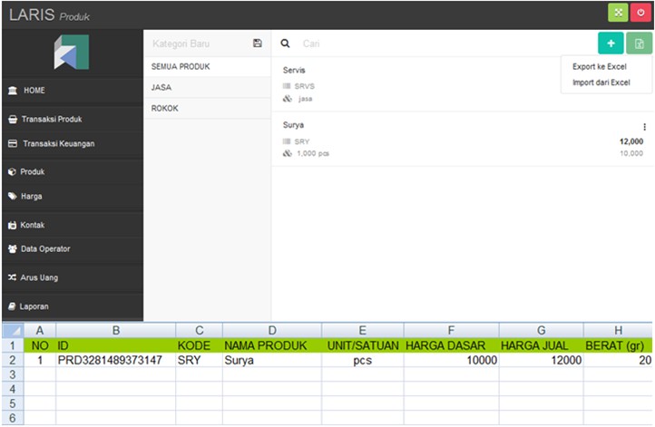 Kasir Toko Portable: Cara Pengisian Data Produk