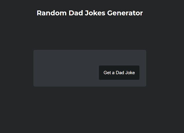 Random Joke Generator Api Project Using Html And Javascript