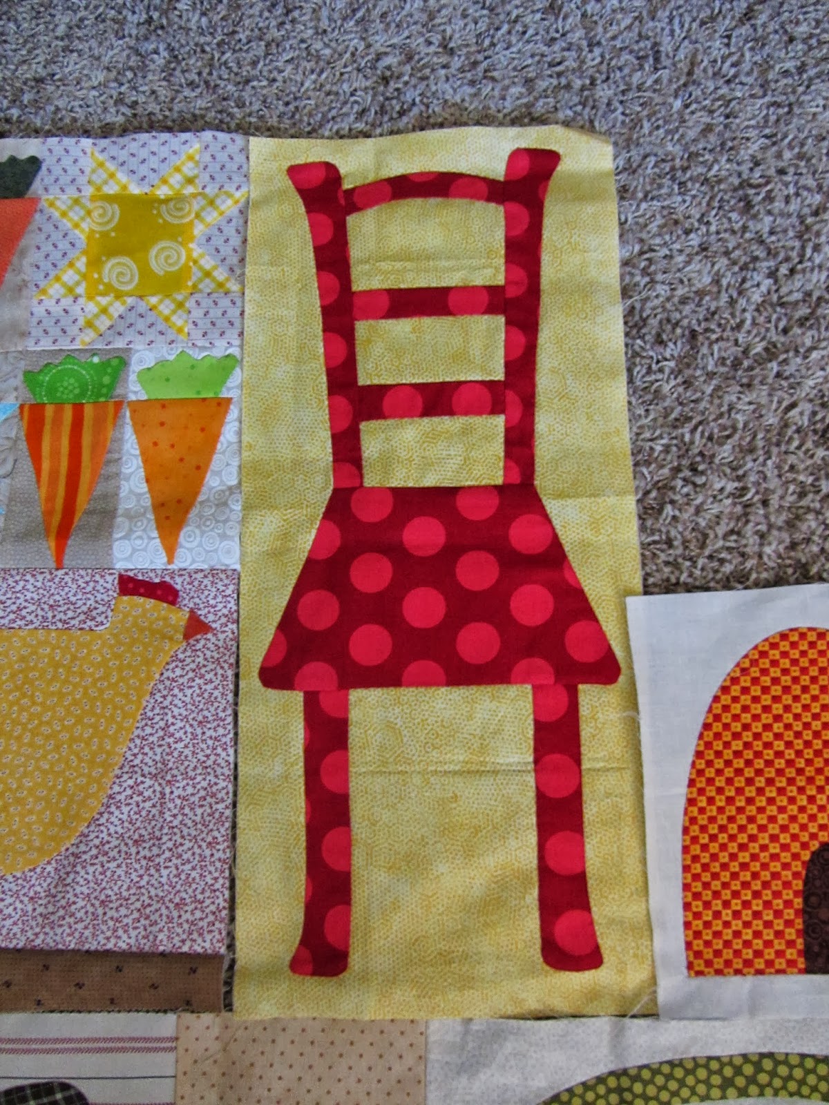 "The One Who Dies With The Most Fabric Wins"!: Red Chair Quilt?