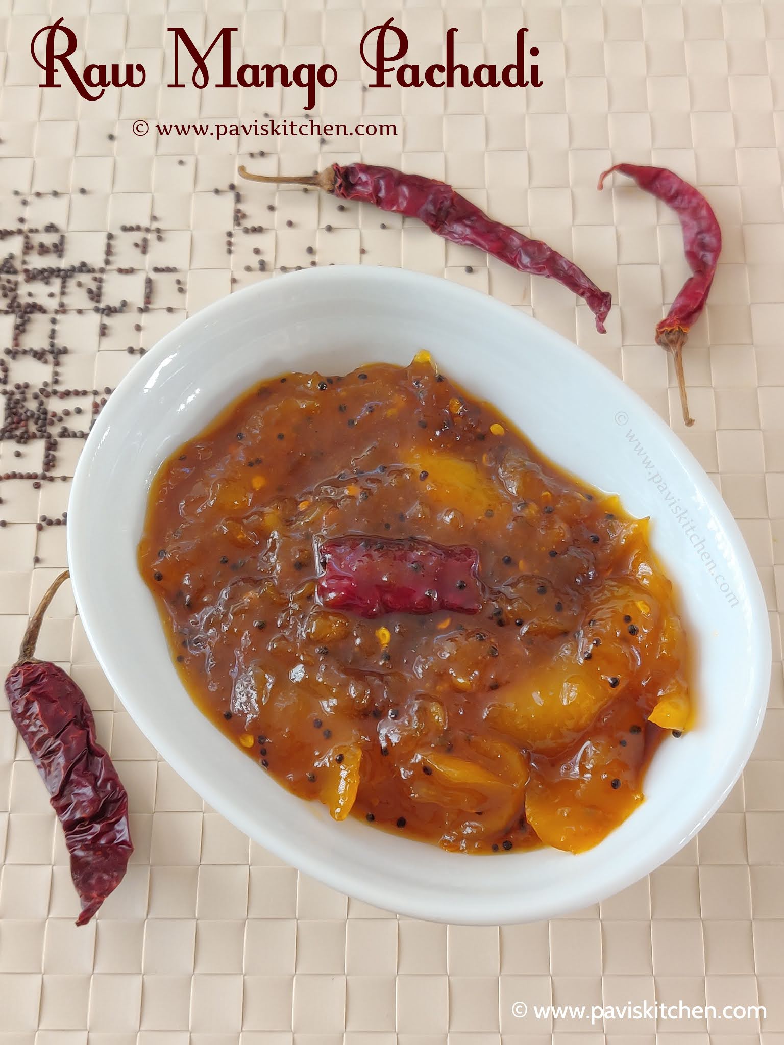 Raw mango pachadi | Sweet mango pachadi | Mangai vellam pachadi recipe