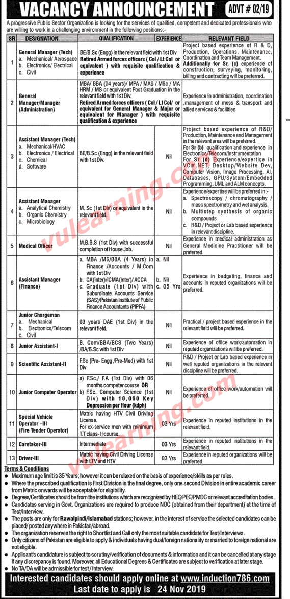 PAEC Progresive Public Sector Organization Jobs 2019 Apply Online ...