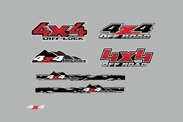 4x4 Diff-lock-car-wrap-truck-Off Road-តែម-logo-Free