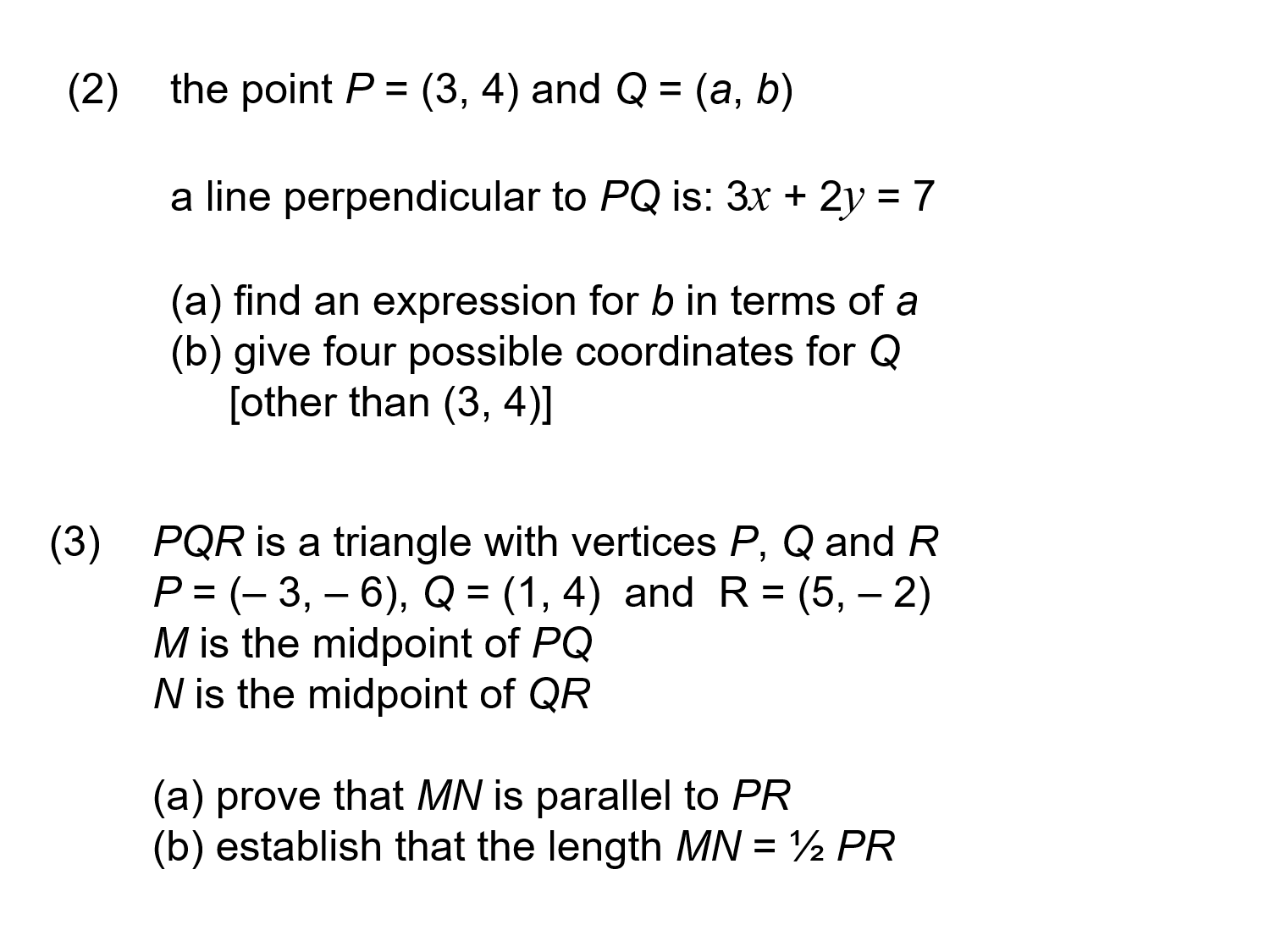 MEDIAN Don Steward mathematics teaching: GCSE line questions