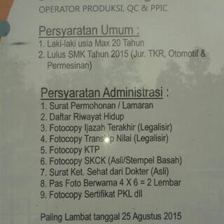 Lowongan Kerja PT. Sebastian Jaya Metal (PT. SJM) - Lowongan Cikarang, Bekasi, Karawang