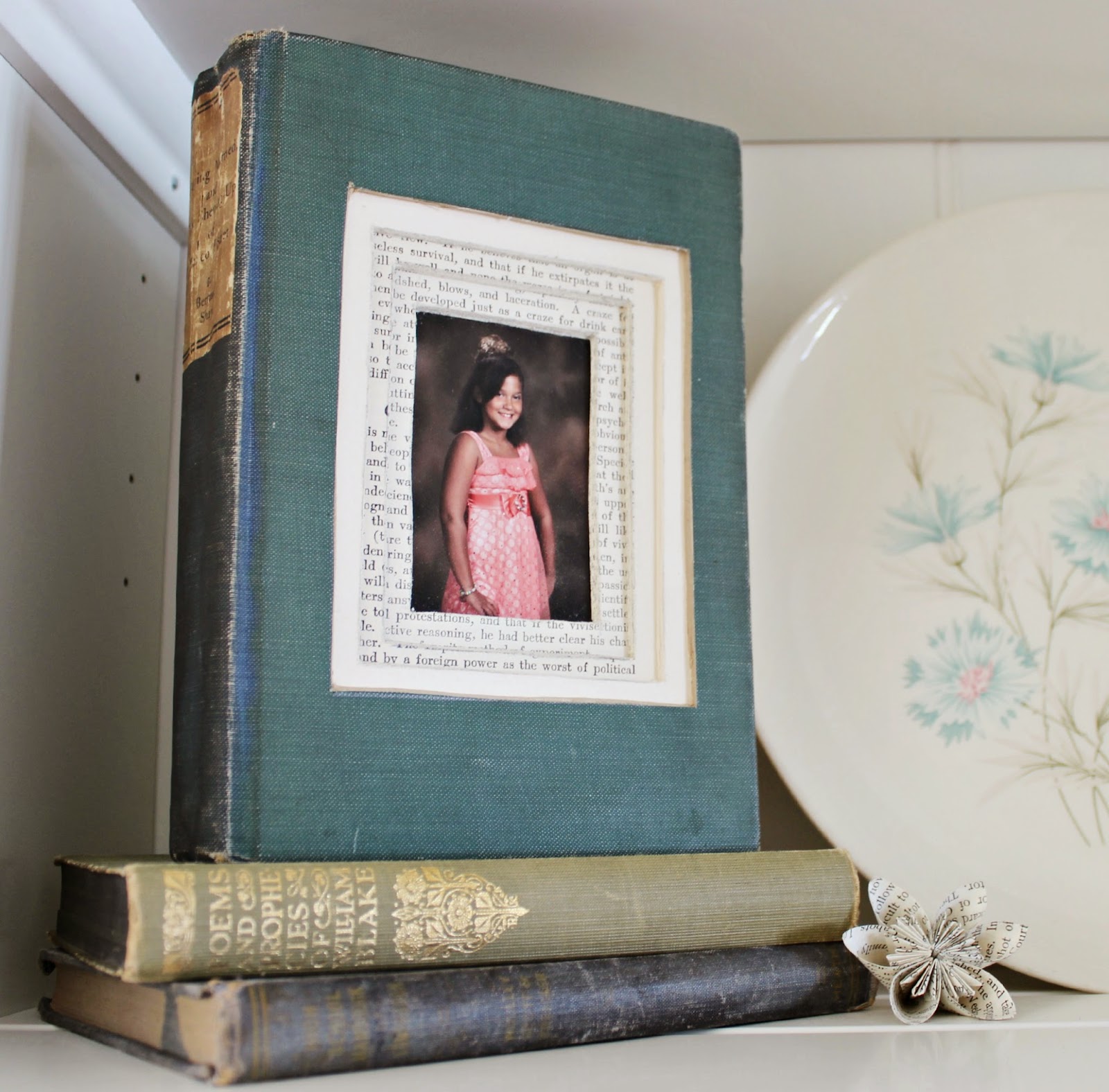 Happy At Home: Vintage Book Turned Photo Frame