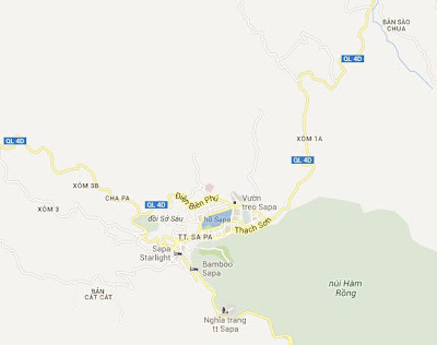 Sapa tourist map | Sapa Vietnam tourist maps
