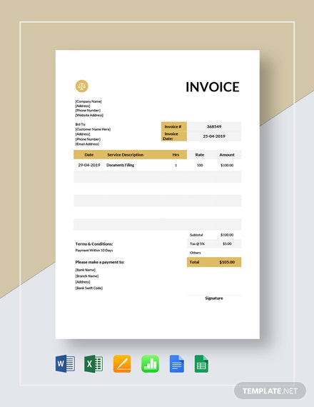 Notary Invoice Template - Invoice Template