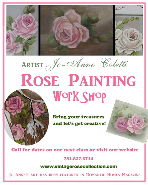 tinkered treasures: rose painting workshop with jo-anne coletti