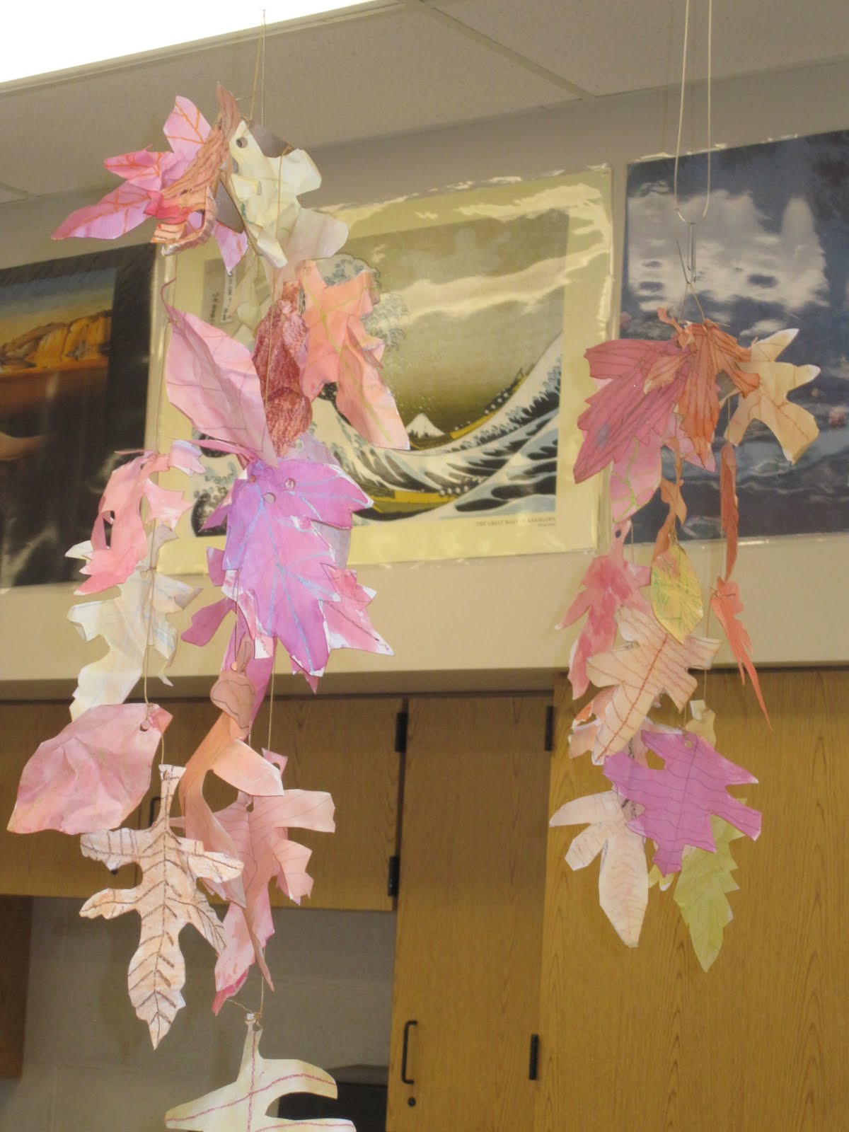 The Clever Feather: FALL ART! Hanging Leaves-Bonus Project