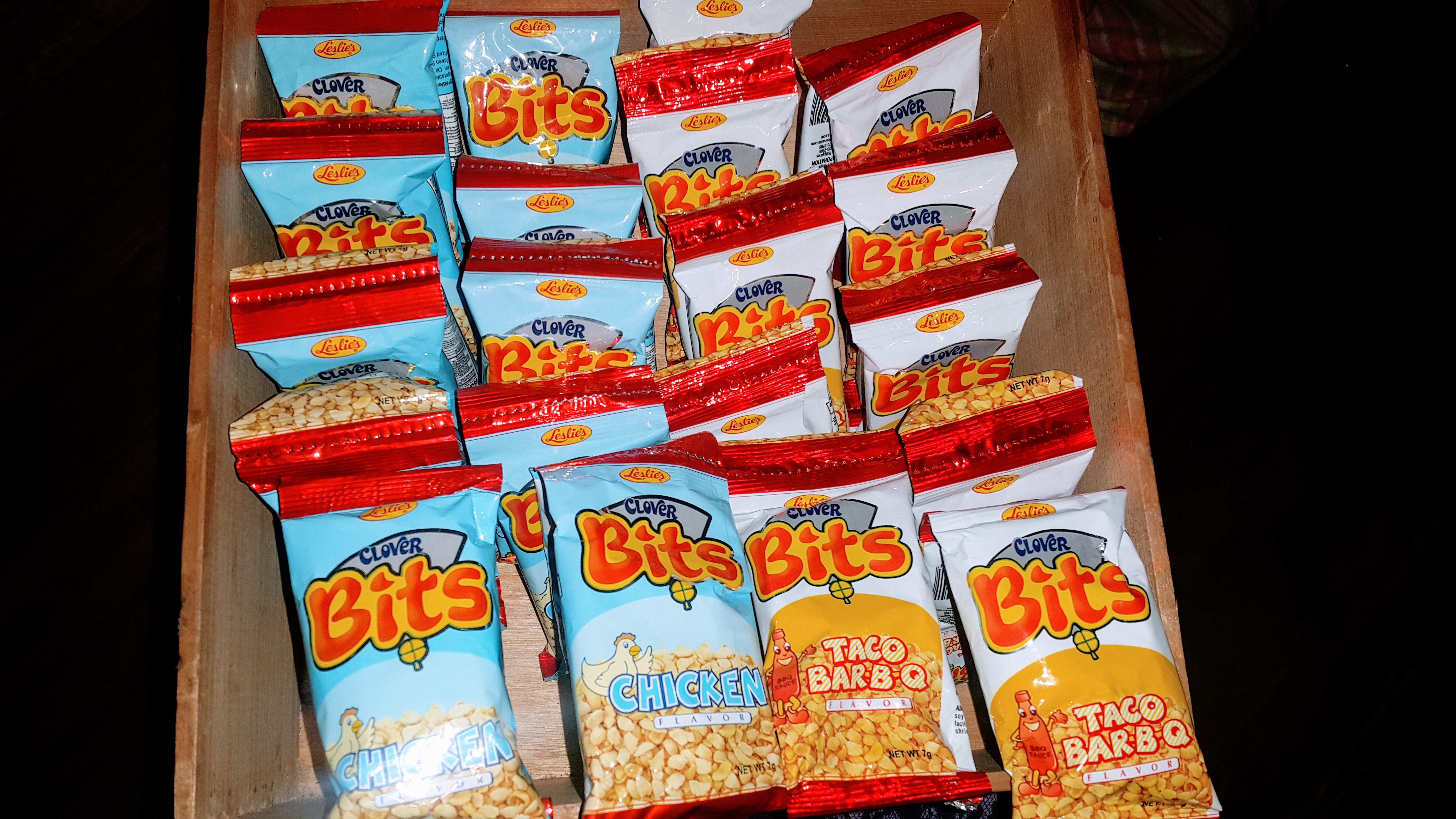 Philippine Dagashi ~ Clover Bits Chicken Flavor and Taco-Bar-Q ...