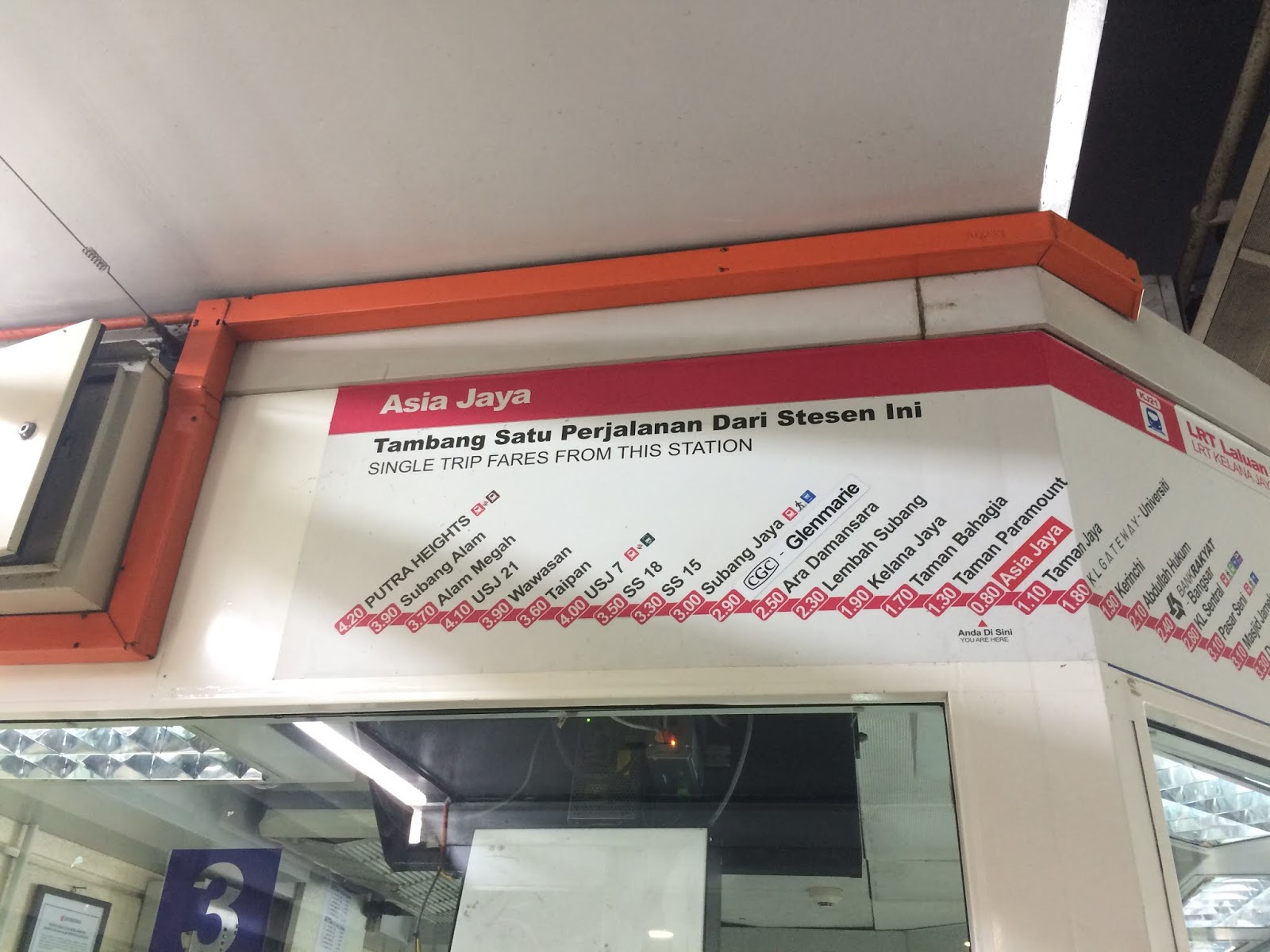 Kuala Lumpur Walk Pics : LRT Asia Jaya Station