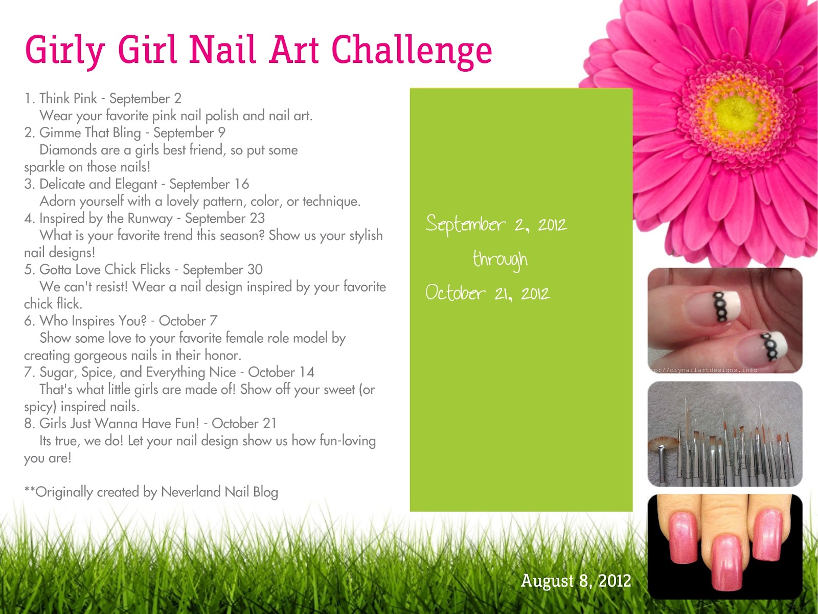 Girly Girl Nail Art Challenge: week 1 - Beauty by Miss L