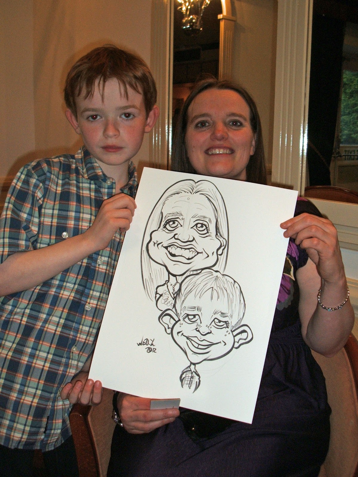 Welly's Caricatures And Cartoons: Julie and Darren's Wedding, The ...