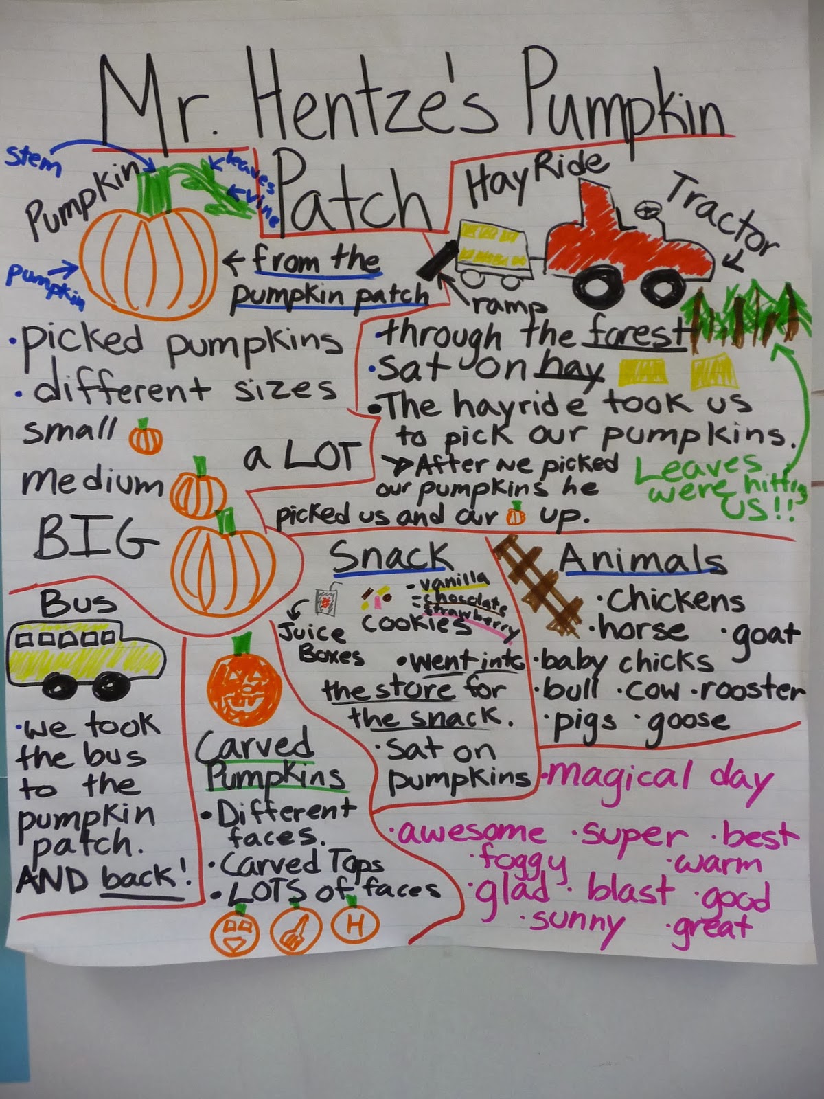 Mrs. Bowers' First Grade Stars: Pumpkin Patch Writing