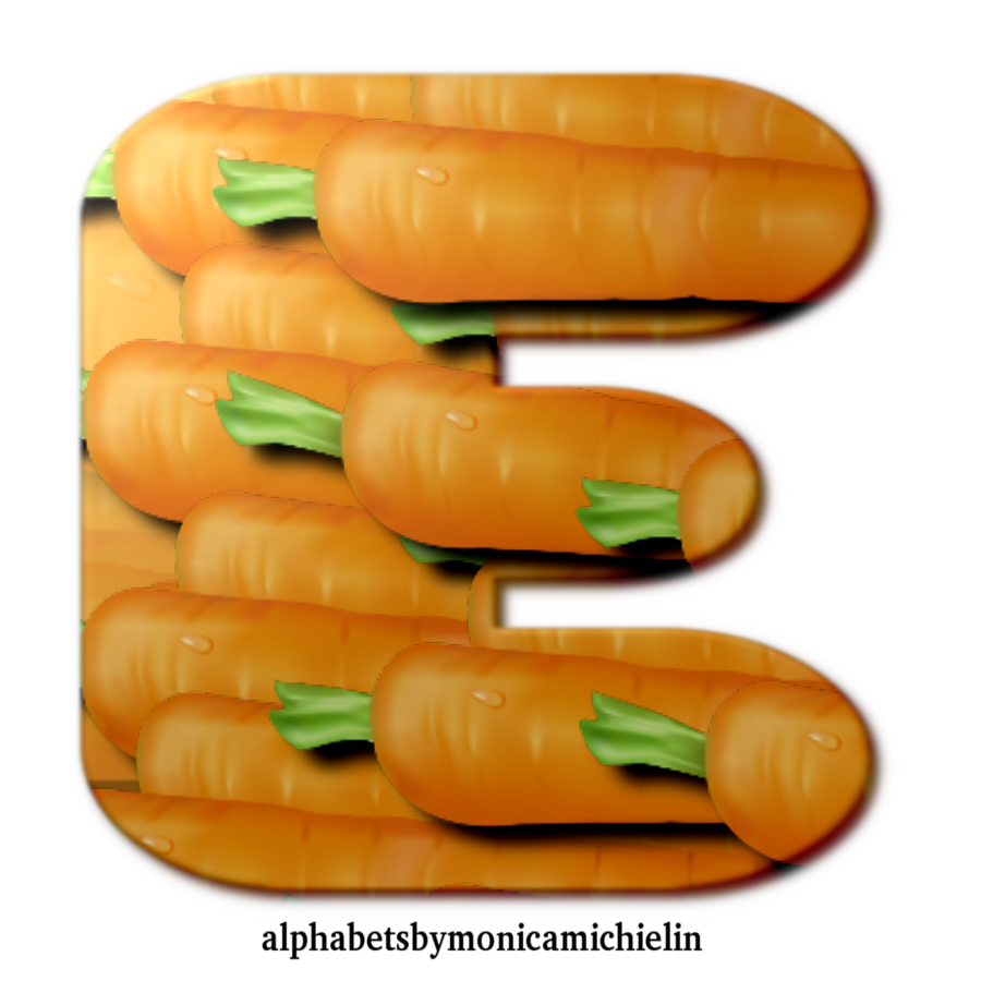 M. Michielin Alphabets: CARROT ALPHABET AND ICONS PNG, ALFABETO CENOURA ...