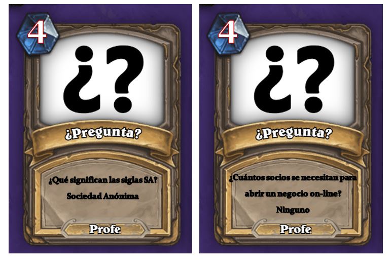 Tarjetas preguntas