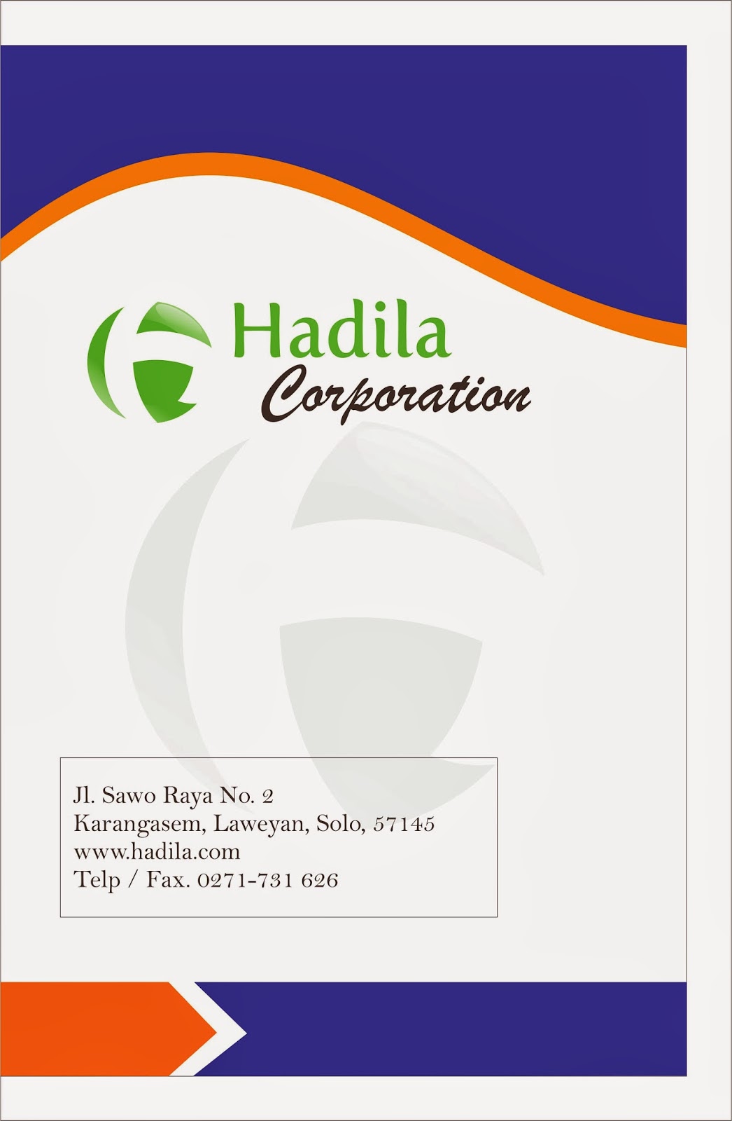 Hadila Grafika Utama: sampul stopmap depan