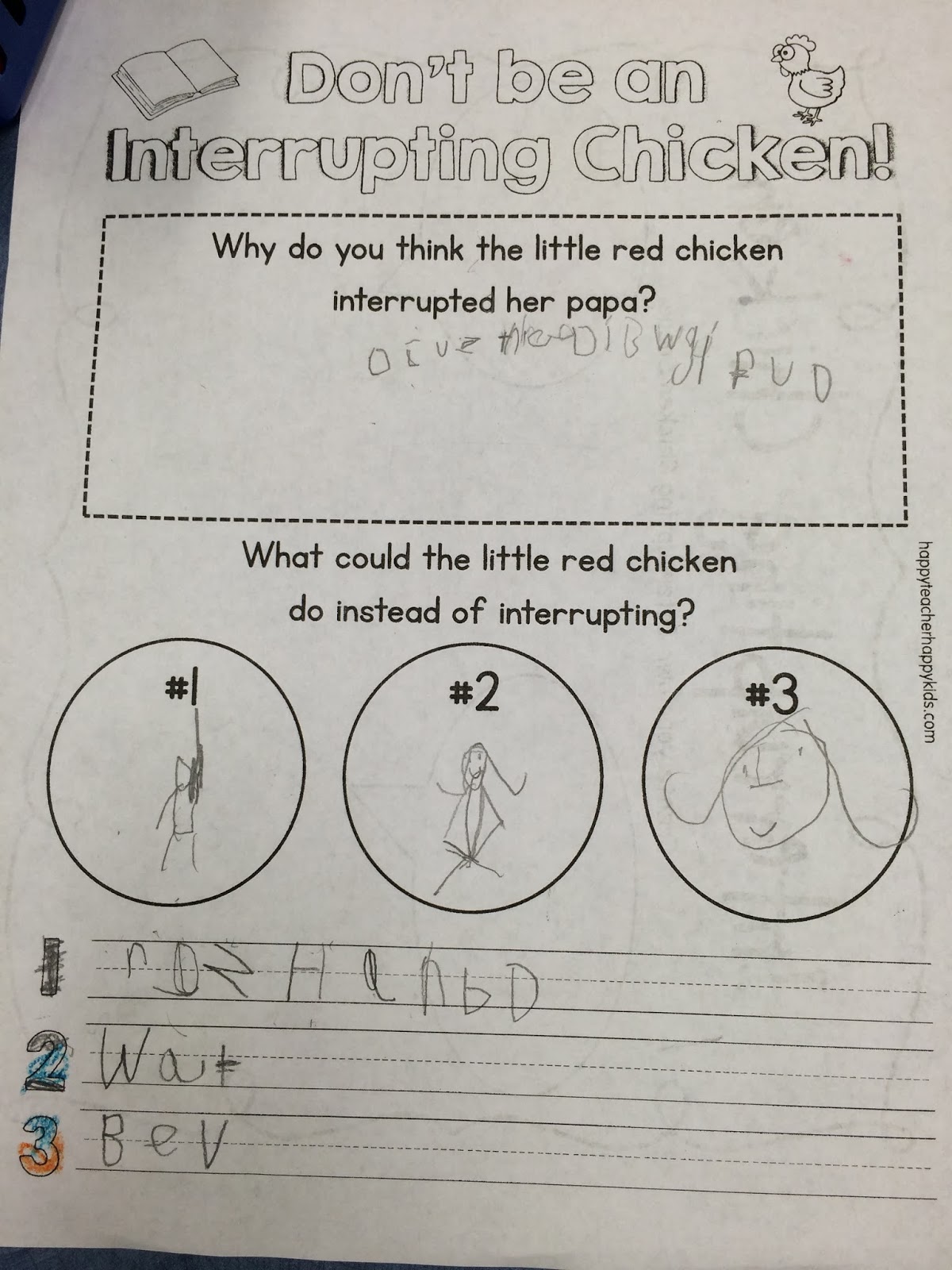 Ms. Sepp's Counselor Corner: Don't Be An Interrupting Chicken