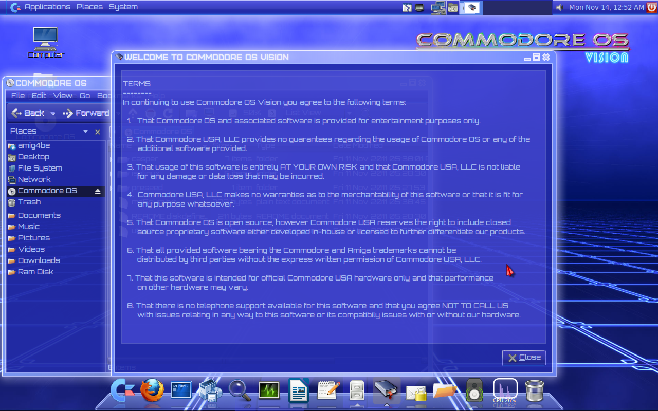 Commodore Computer Blog: Commodore OS 1.0 Vision Hands-On