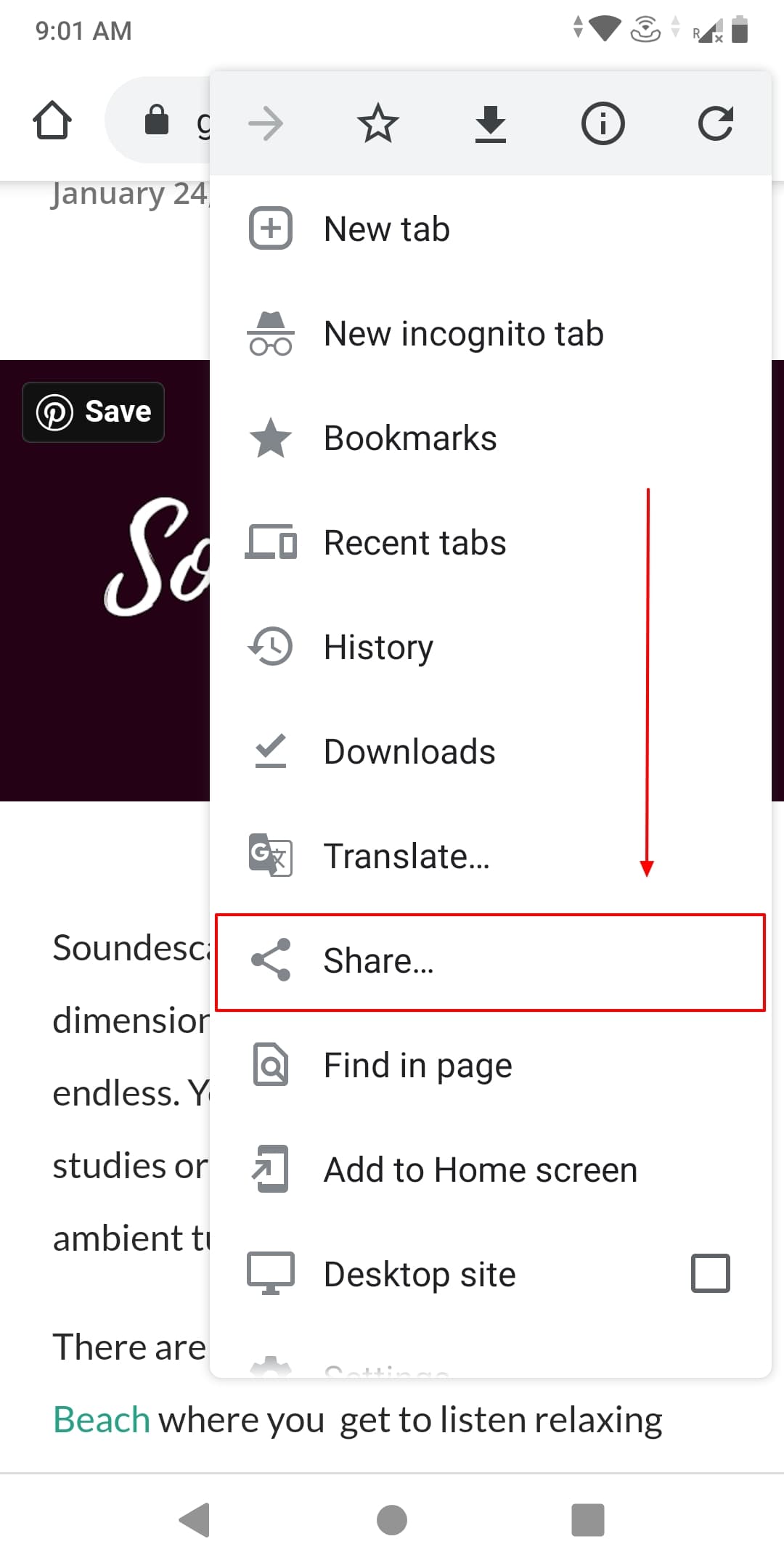 How to save a webpage as PDF in Google Chrome on Android?