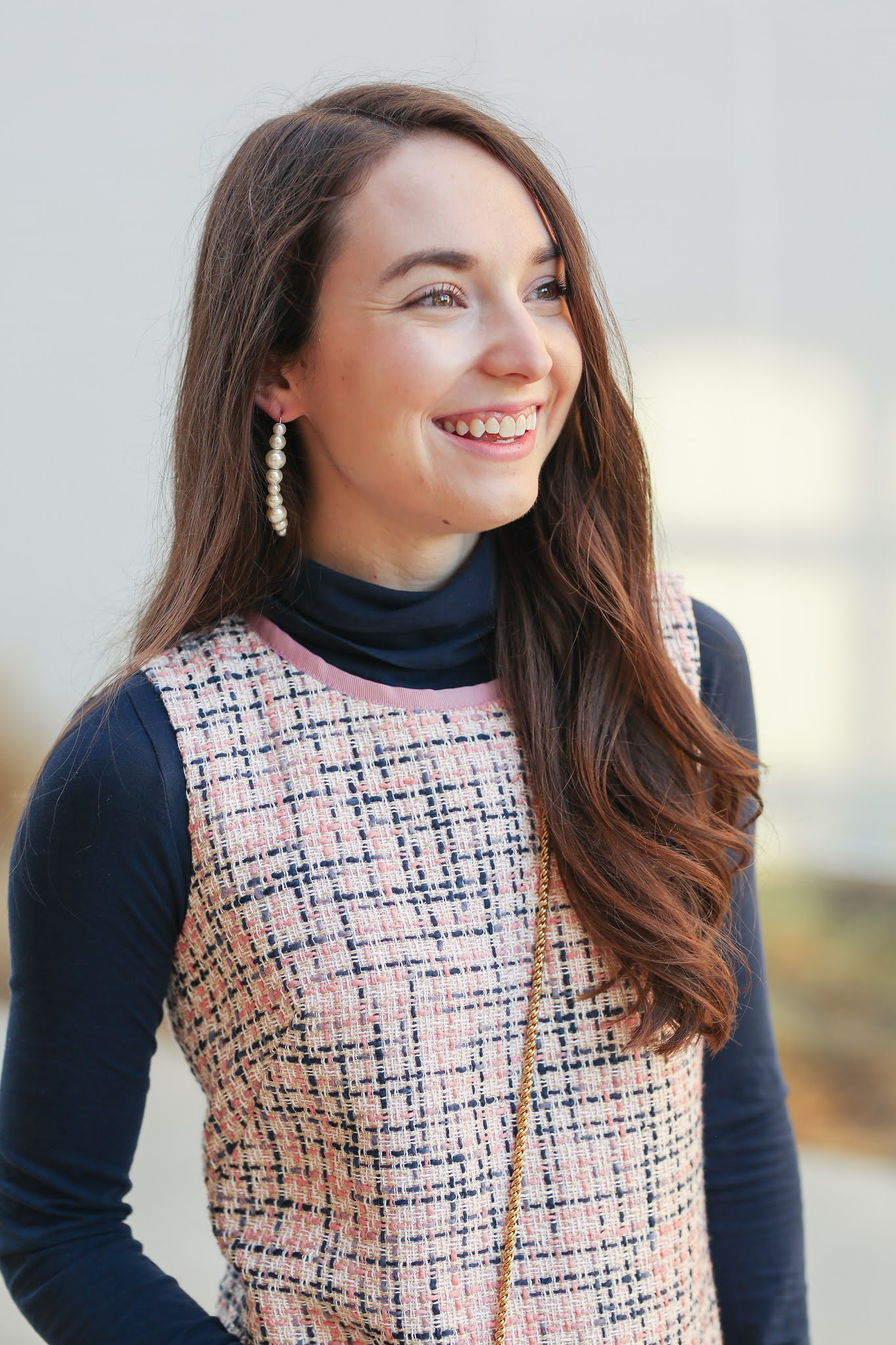 Layered Tweed Dress | Caralina Style
