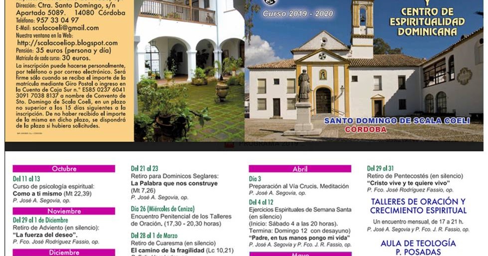 Scala Coeli: ACTIVIDADES SCALA COELI CURSO 2019-20 Scala Coeli: ACTIVIDADES SCALA COELI CURSO 2019-20