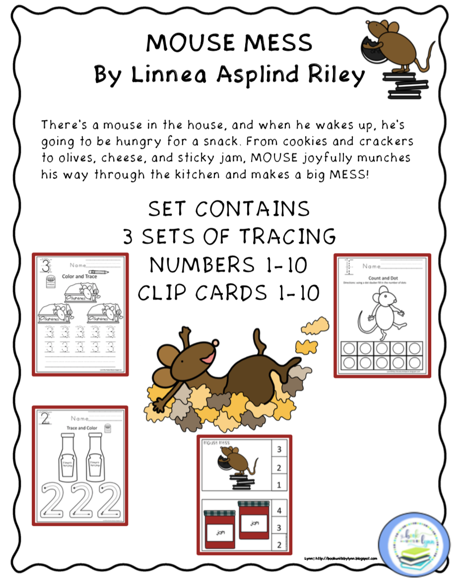 MOUSE MESS MATH UNIT ADD-ON ~ Book Units by Lynn