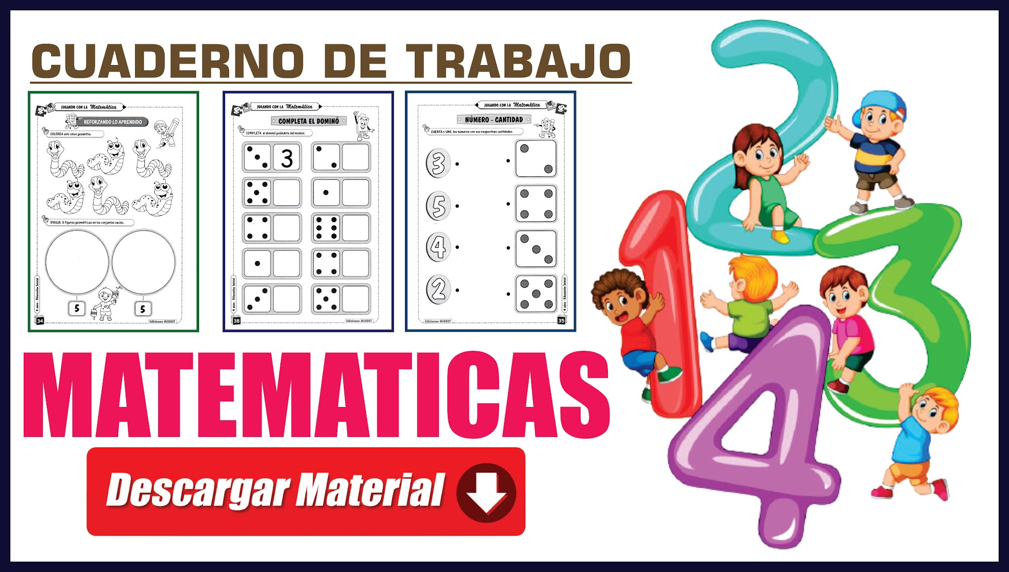 CUADERNO DE TRABAJO JUGANDO CON LA MATEMATICA PARA PREESCOLAR