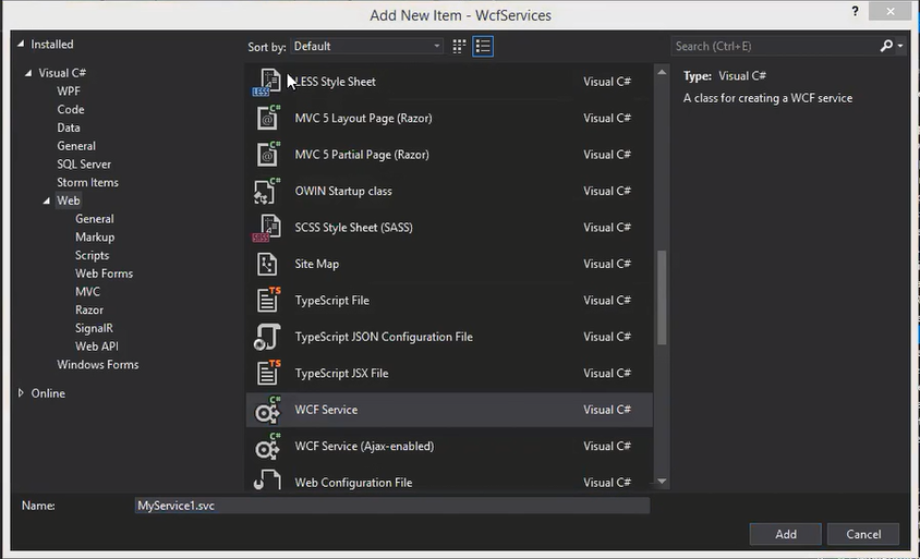 Test: WCF Service in Asp.net MVC