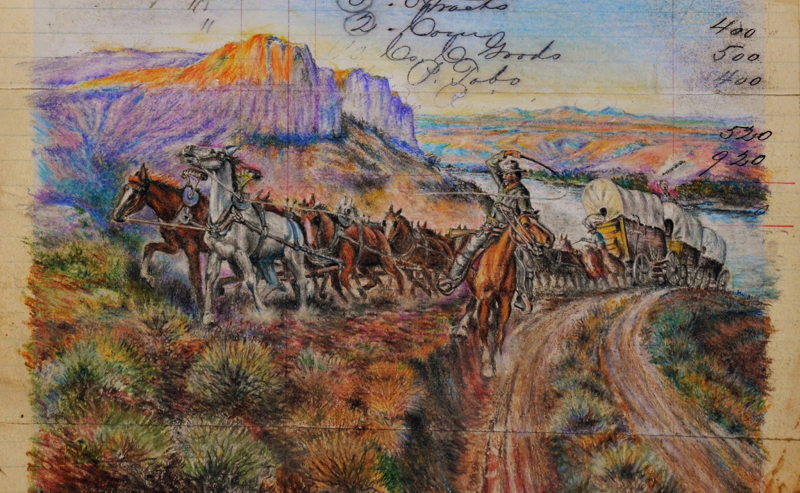 Old Paper Art: Mule Train Bill of Lading