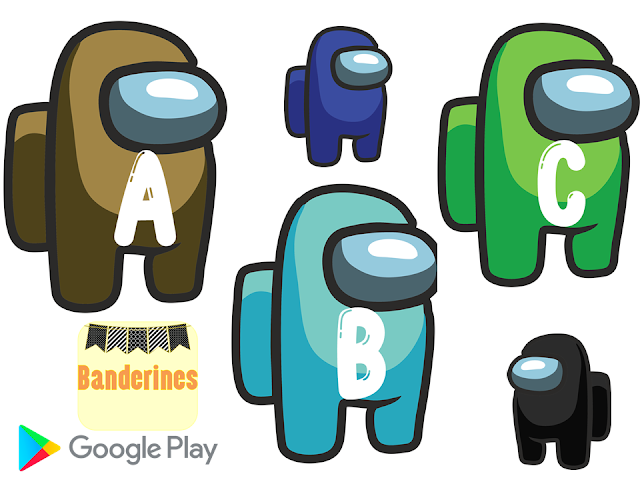 Kits imprimibles gratis : Abecedario among us