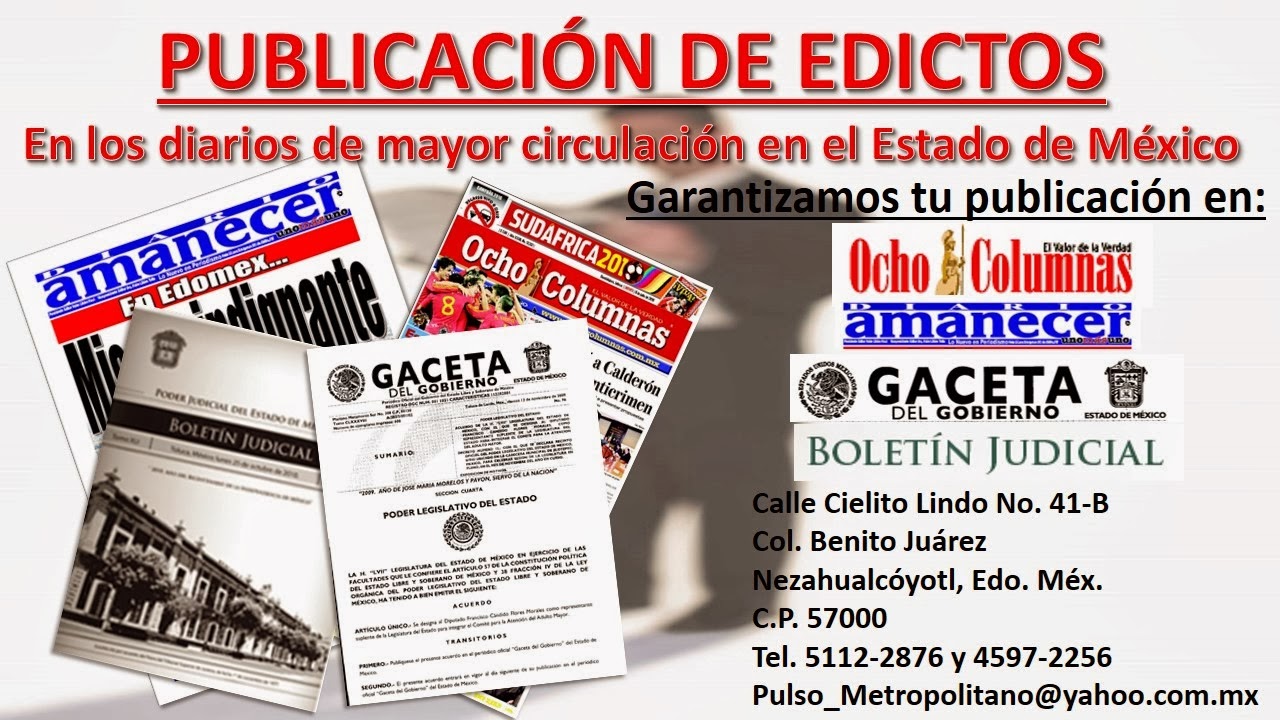 Edictos Estado de México