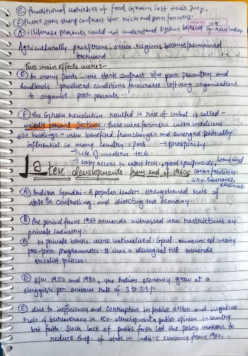 Handwritten notes of Politics in Planned Development - Political ...