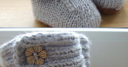 Amazing Knitting: Ribbing Upper Wrap Around Baby Booties - Tutorial