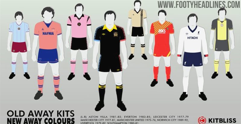What If? 8 Old Iconic English Kits With New Away Colors - Footy Headlines