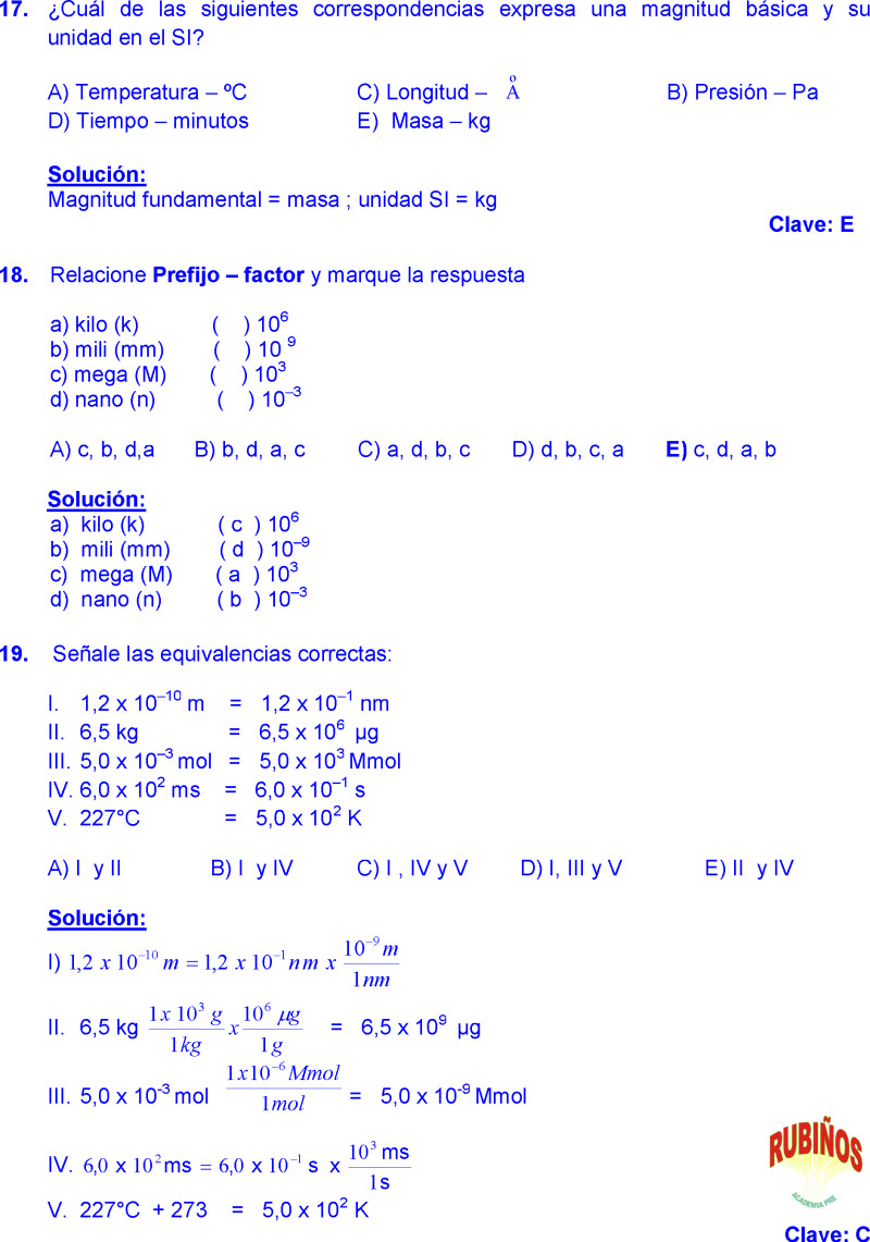 MAGNITUDES Y UNIDADES EN QUÍMICA PROBLEMAS RESUELTOS DE FACTORES DE CONVERSIÓN EN PDF