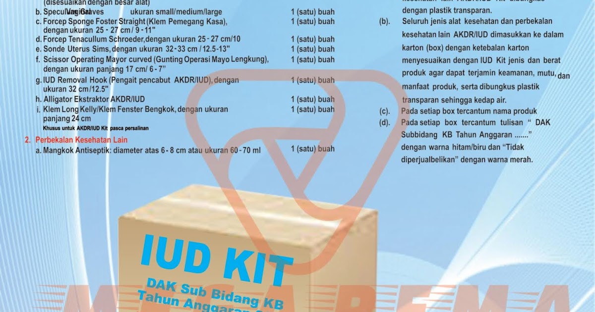 Jual IUD KIT BKKBN 2021 - IUD Kit / Peralatan KB / Intra Uterine Device ...