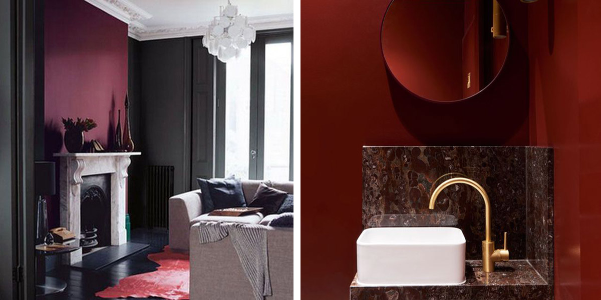 Marzua: Color burdeos en decoración