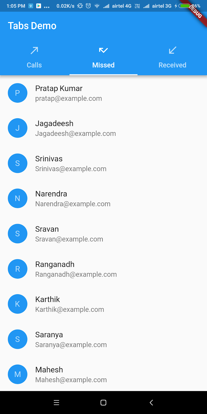 Flutter Tabbar Example
