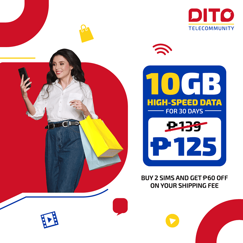 DITO SIM cards and data promos are discounted in Lazada and Shopee 9.9 sale