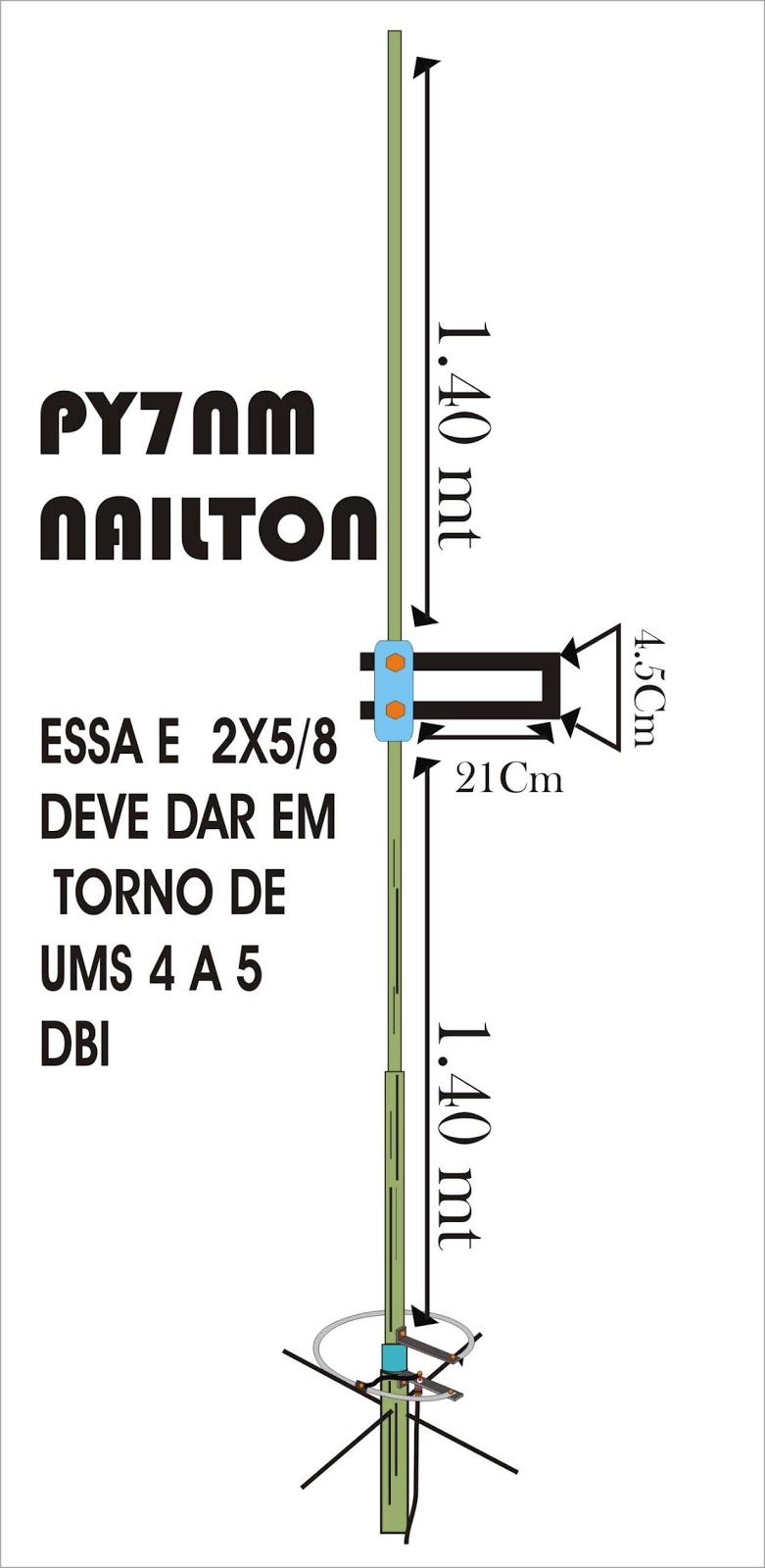 ANTENA RINGO 5/8 VHF ~ PY7NM NAILTON CARUARU-PE