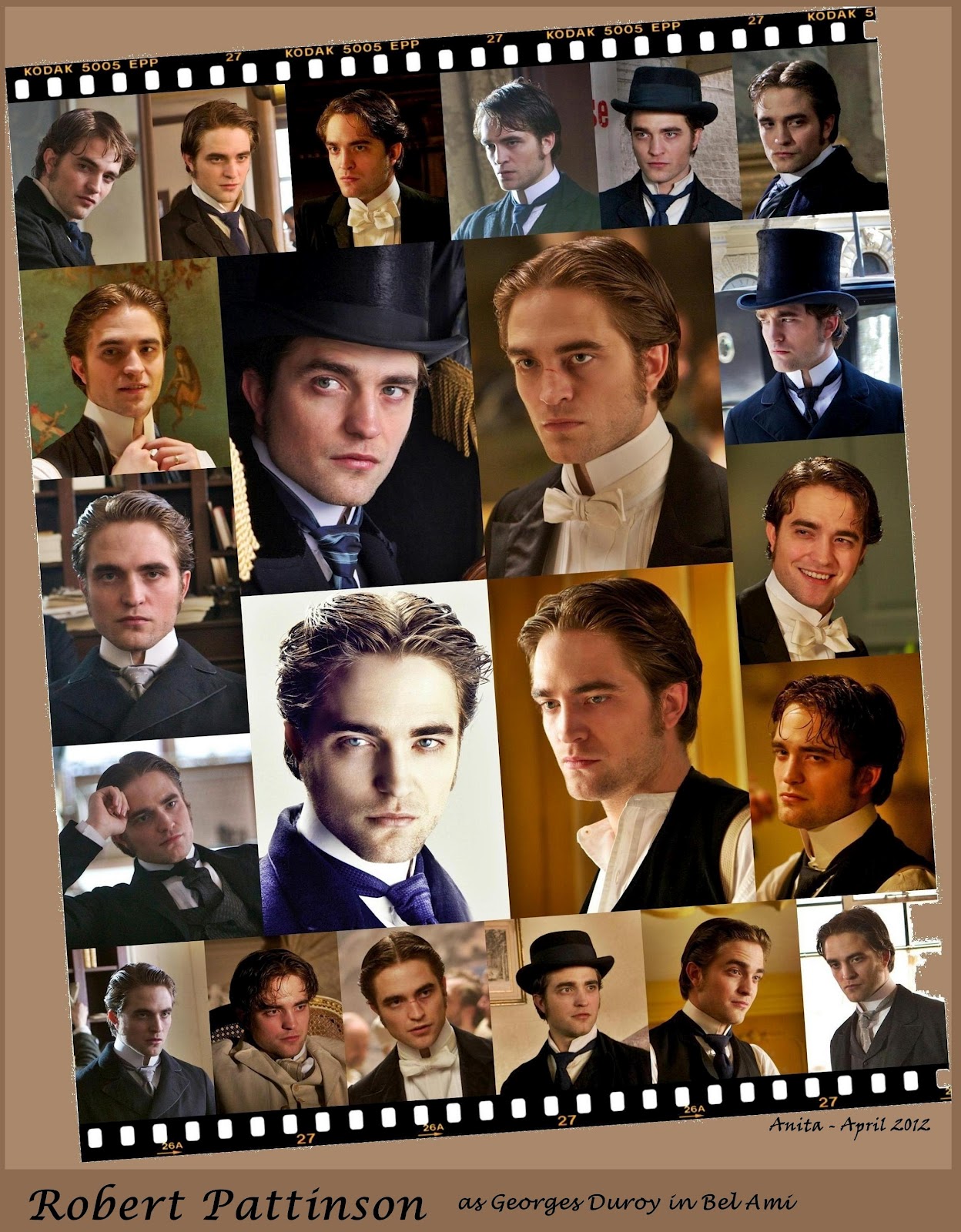 Robert and Kristen Collages: Robert as Georges Duroy in Bel Ami collage #4
