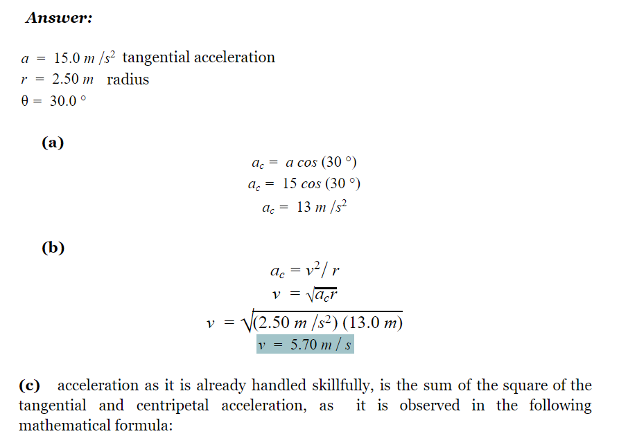 31. Figure P4.31 represents the total acceleration of a particle moving clockwise in a circle of ...