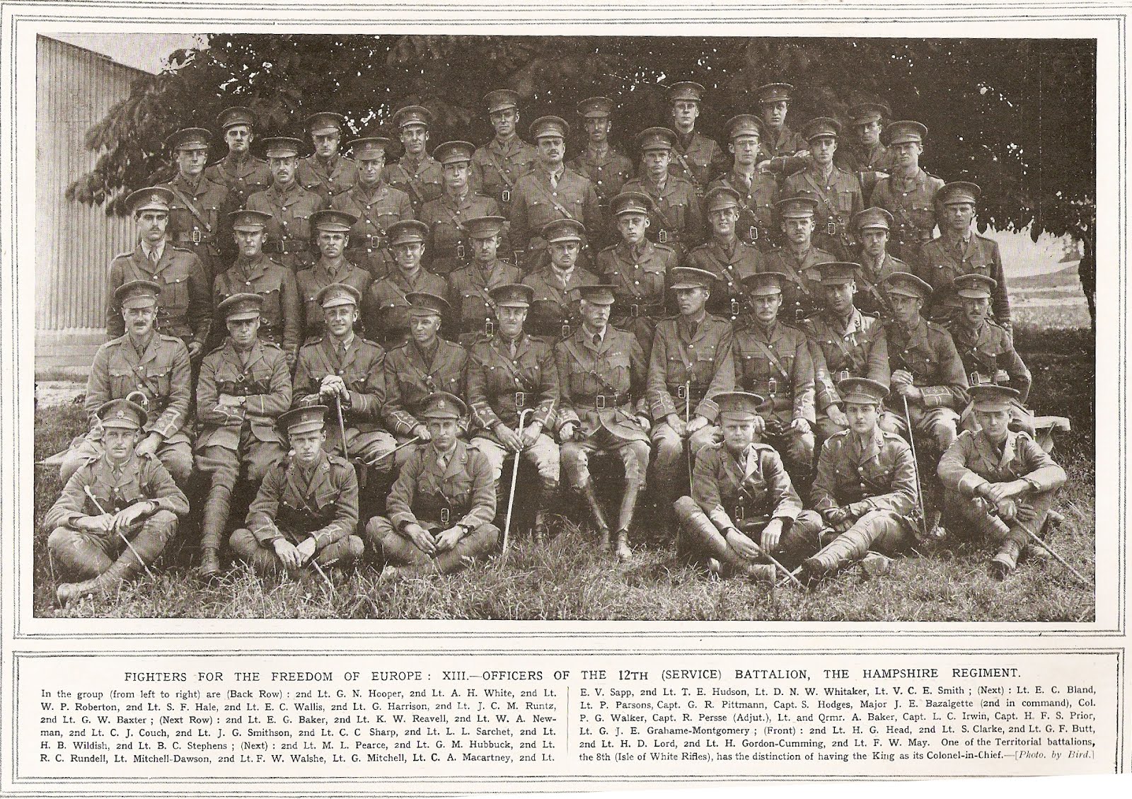 Army Ancestry Research: 12th Hampshire Regiment - officers and sergeants